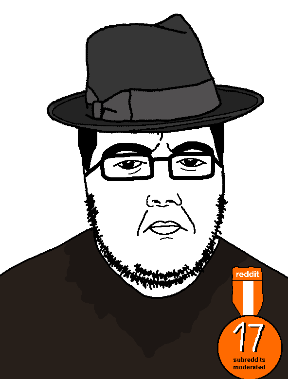 SoyBooru - Post 139025: award clothes dark_brown_shirt fedora glasses hat moderator neckbeard ...